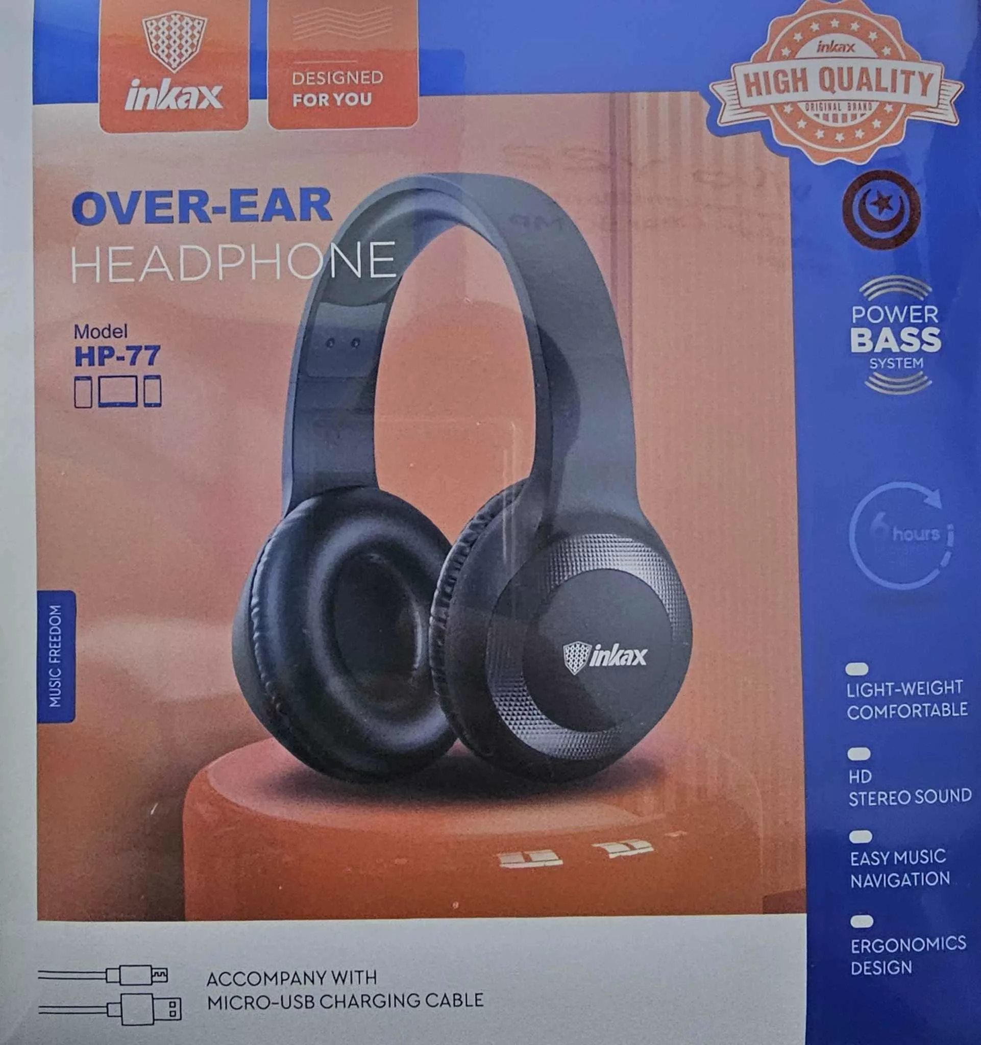 CASQUE SANS FIL INKAX HP-77 | SS Tech